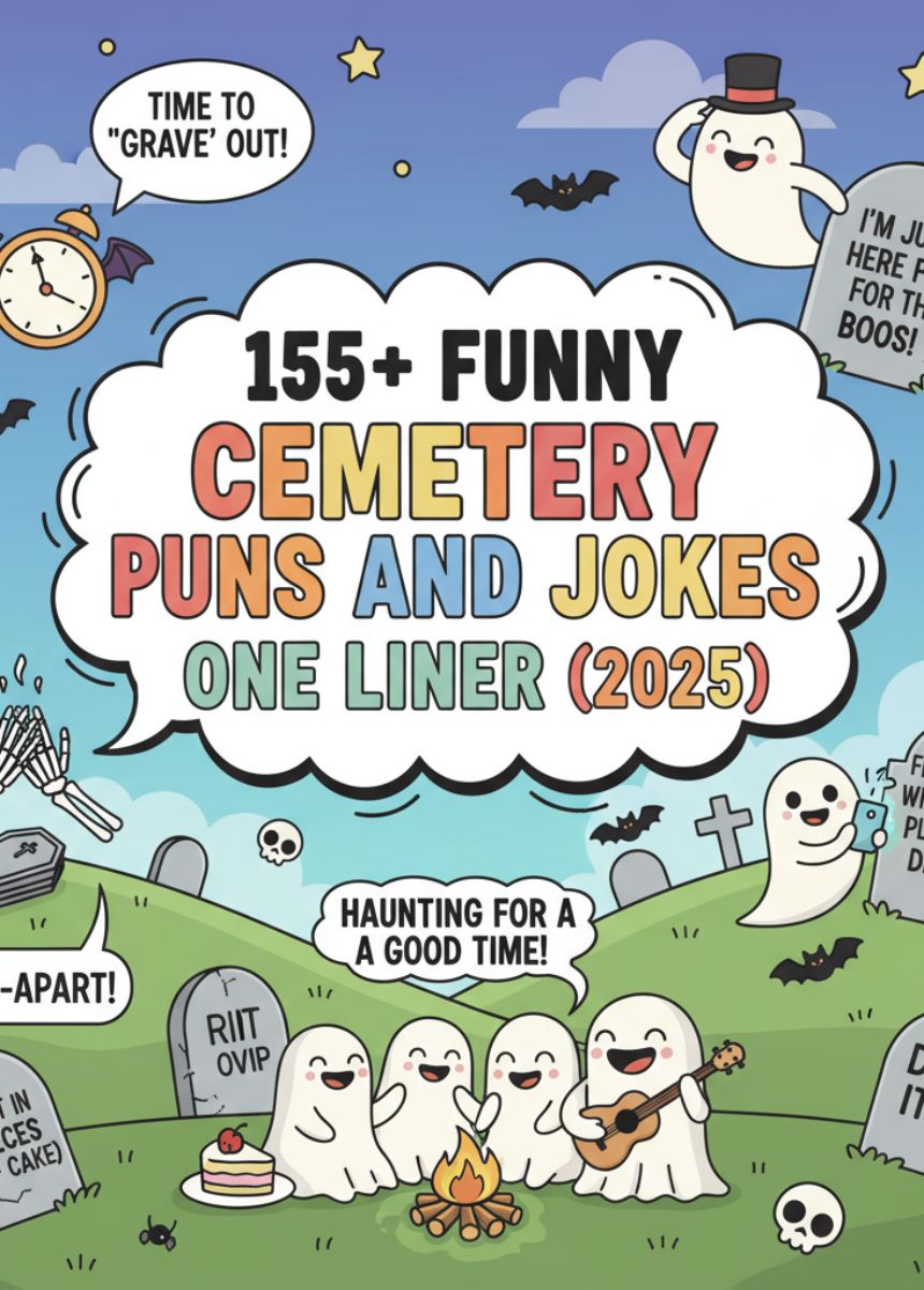 155+ Funny Cemetery Puns & Jokes One Liner (2025)