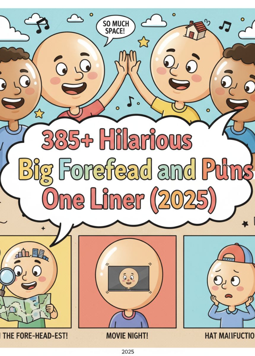 385+ Hilarious Big Forehead Jokes & Puns One Liner (2025)