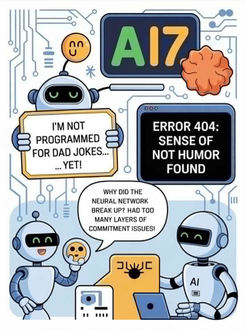 180+ Funny AI puns & Jokes One Liner (2025)