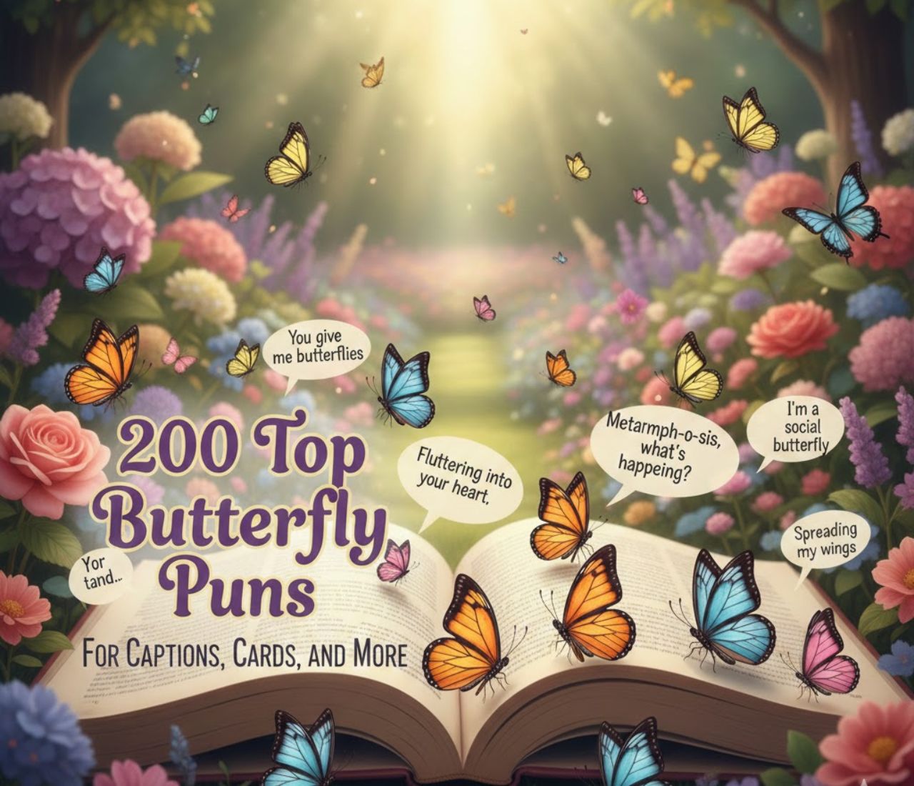 200+ Top Butterfly Puns for Captions, Cards & More